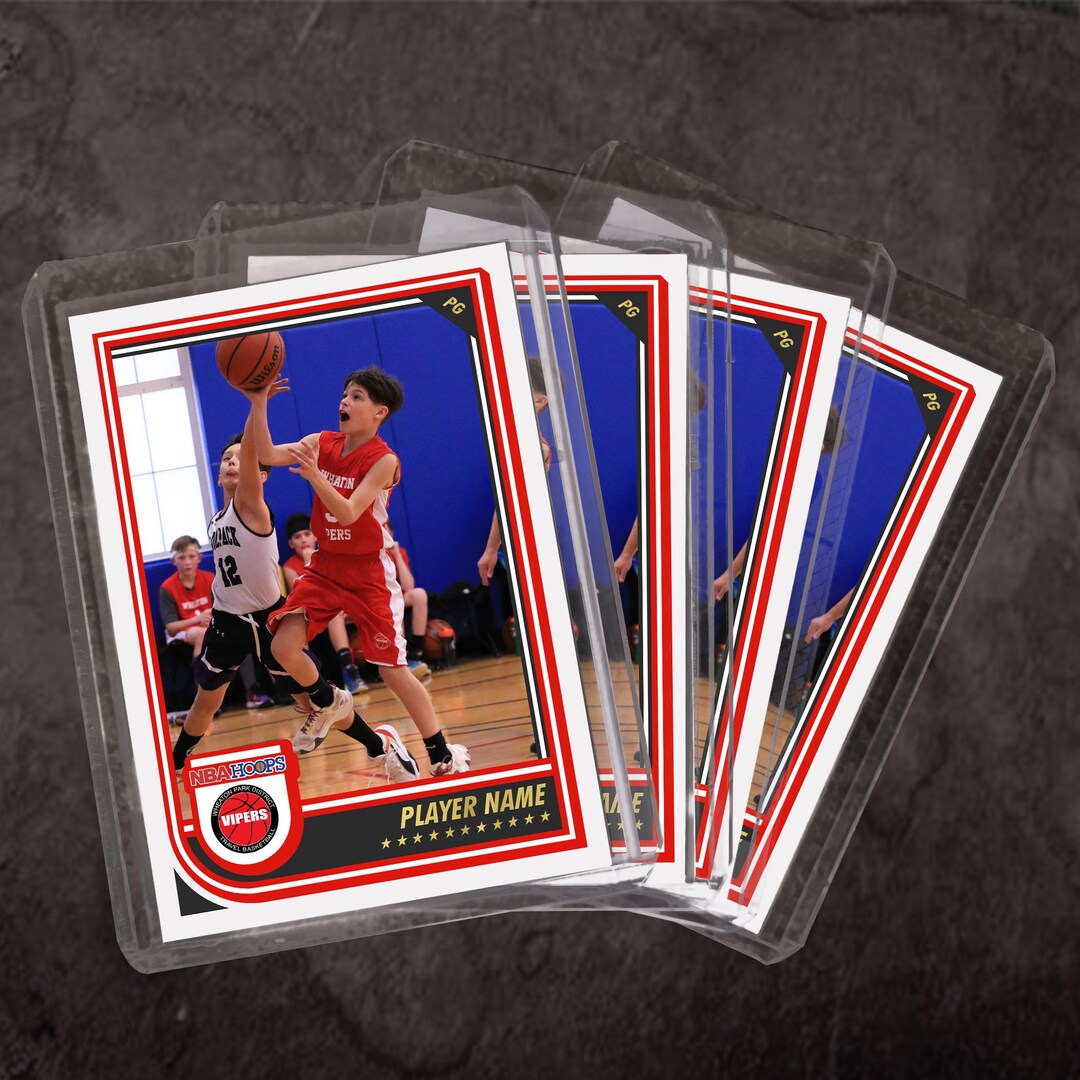Personalized Custom Basketball Card - Modern Design - Etsy