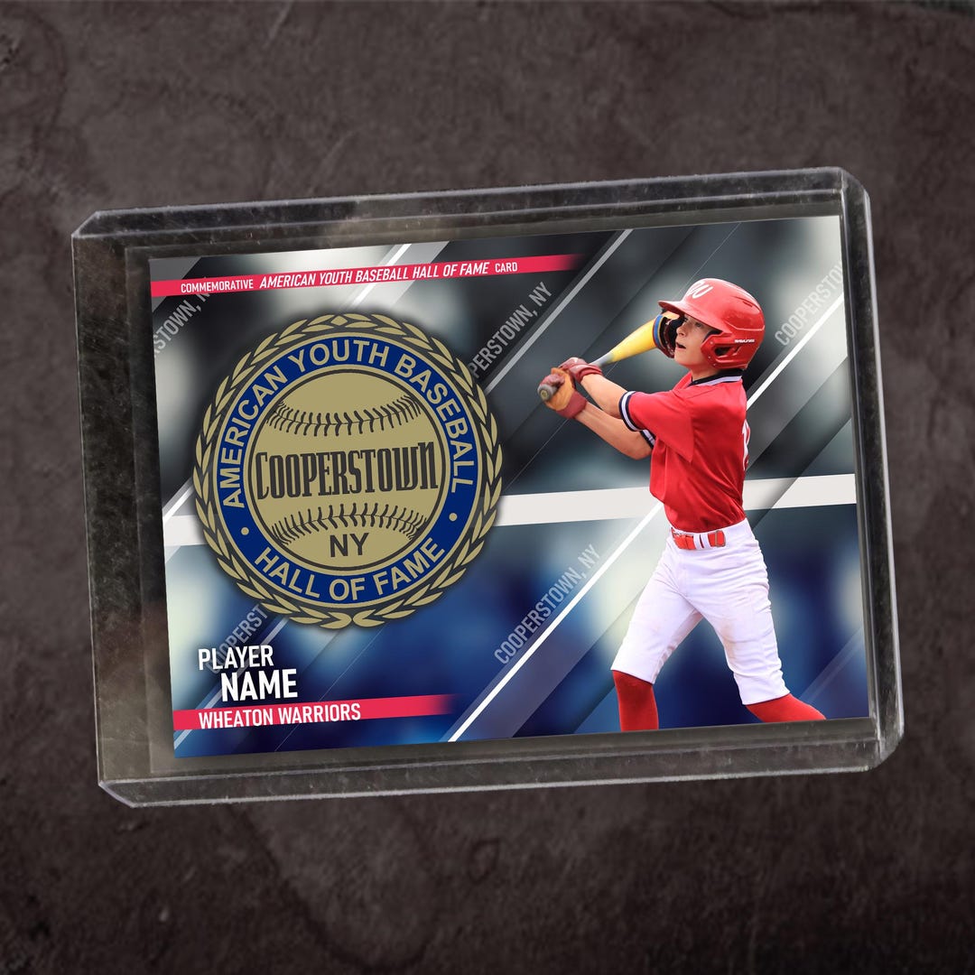 Personalized Custom Baseball Card - Cooperstown Hall of Fame Design ...