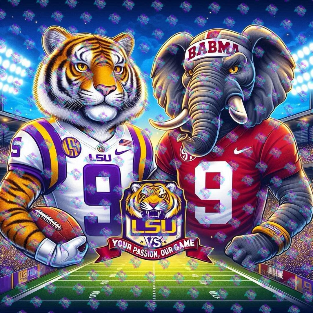 LSU Alabama Tigers PNG Digital LSU Vs Bama - Etsy