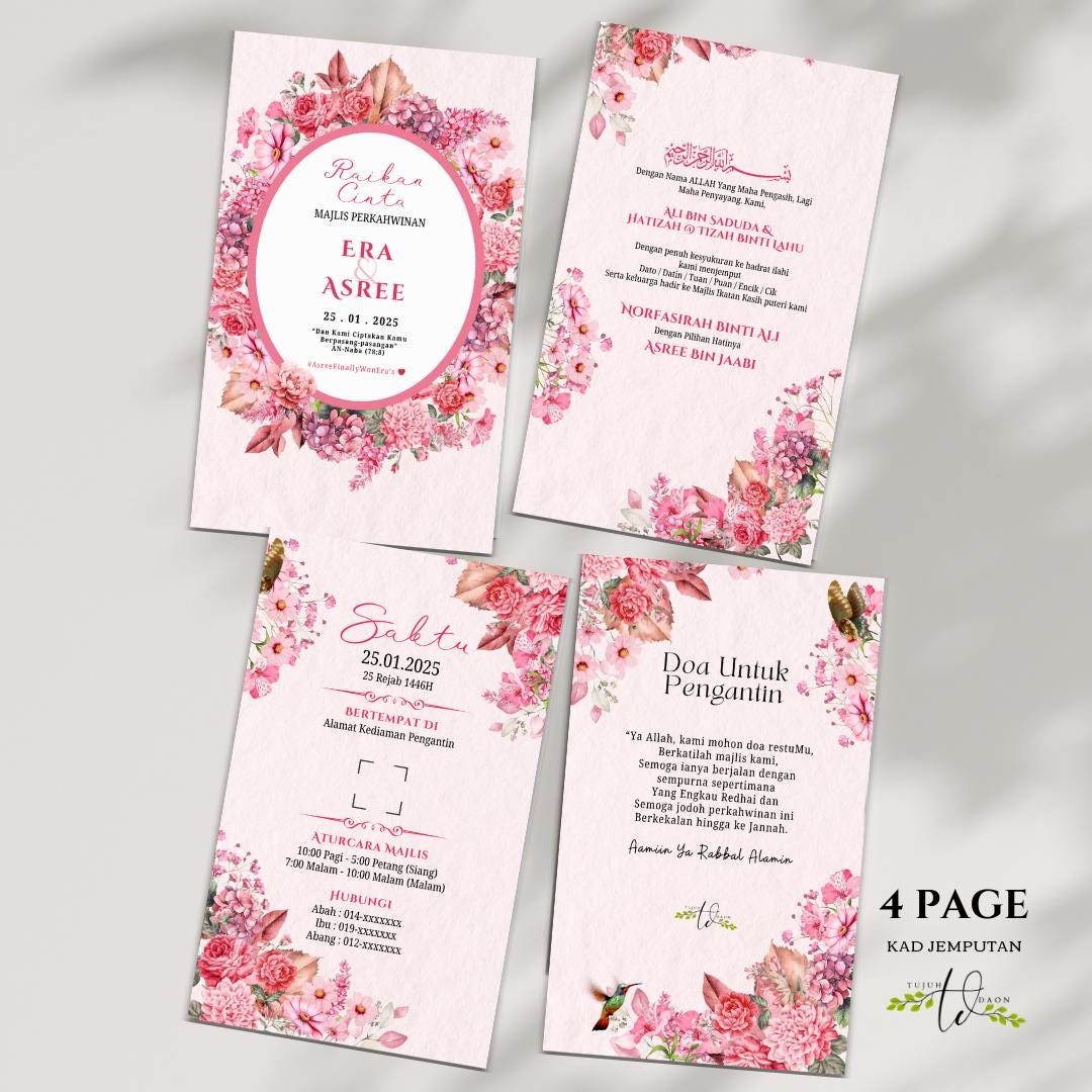 Kad Kahwin Digital Video, Malay Wedding, Invitation Wedding Card ...