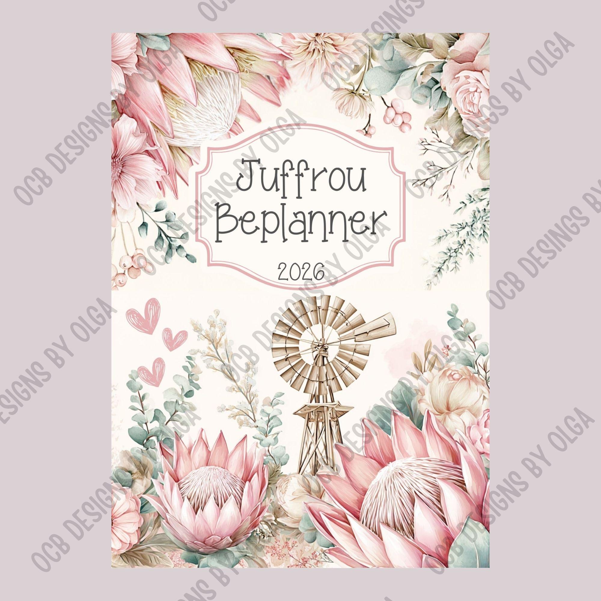 Afrikaanse Juffrou Dagboek – Png (25 Bladsye) Windpomp En Protea Tema ...
