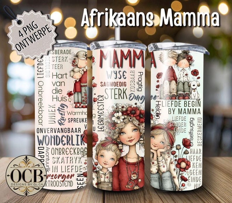 Moedersdag Mamma Tumbler Ontwerpe PNG, 20oz Skinny Tumbler Wrap Bundle ...