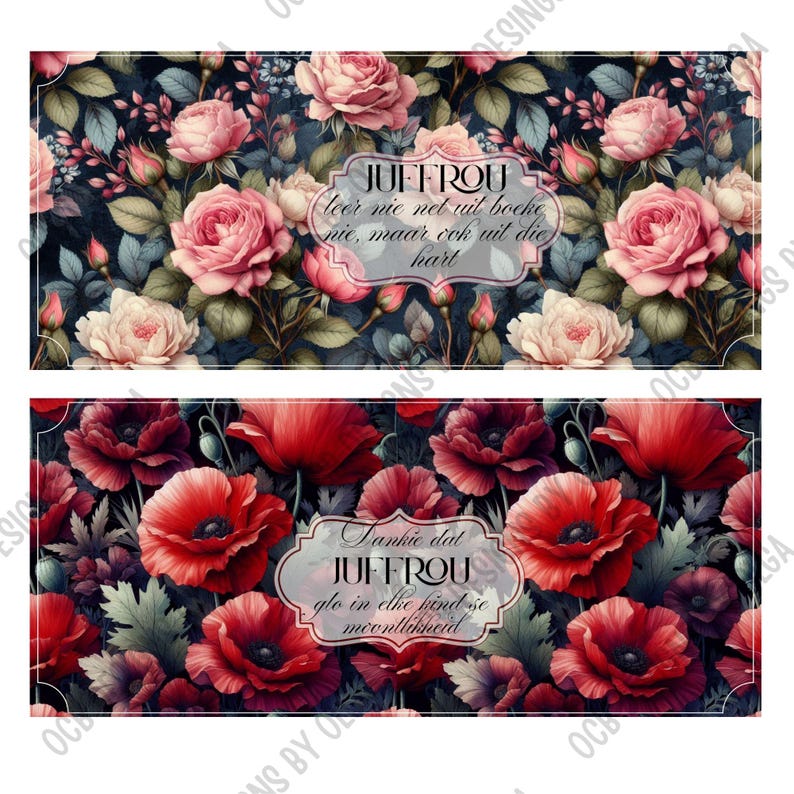 Afrikaanse Juffrou Bekers | Inspirerende Boodskappe | Watercolor ...