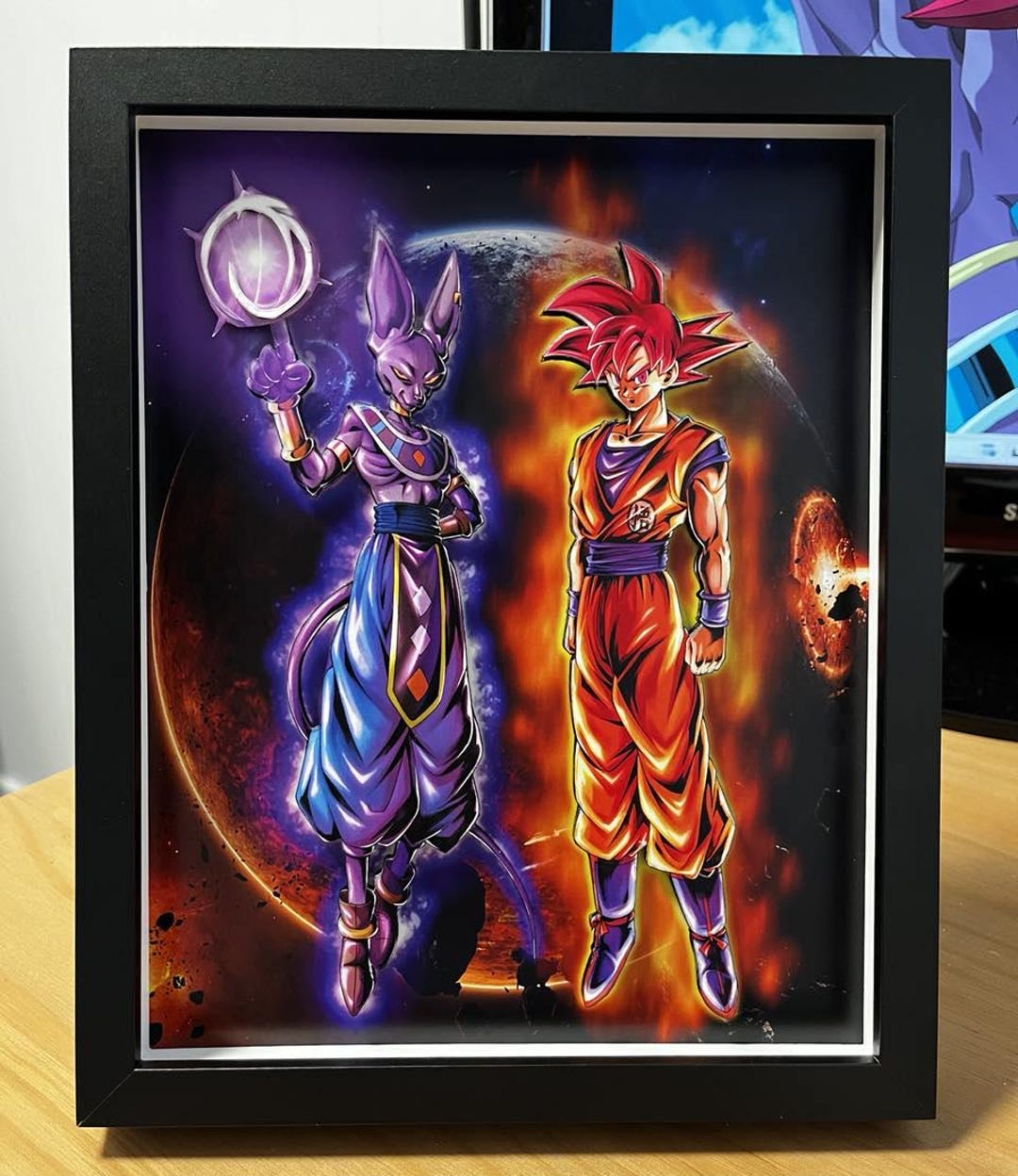Dragon Ball Super Goku & Beerus Shadow Box - Etsy
