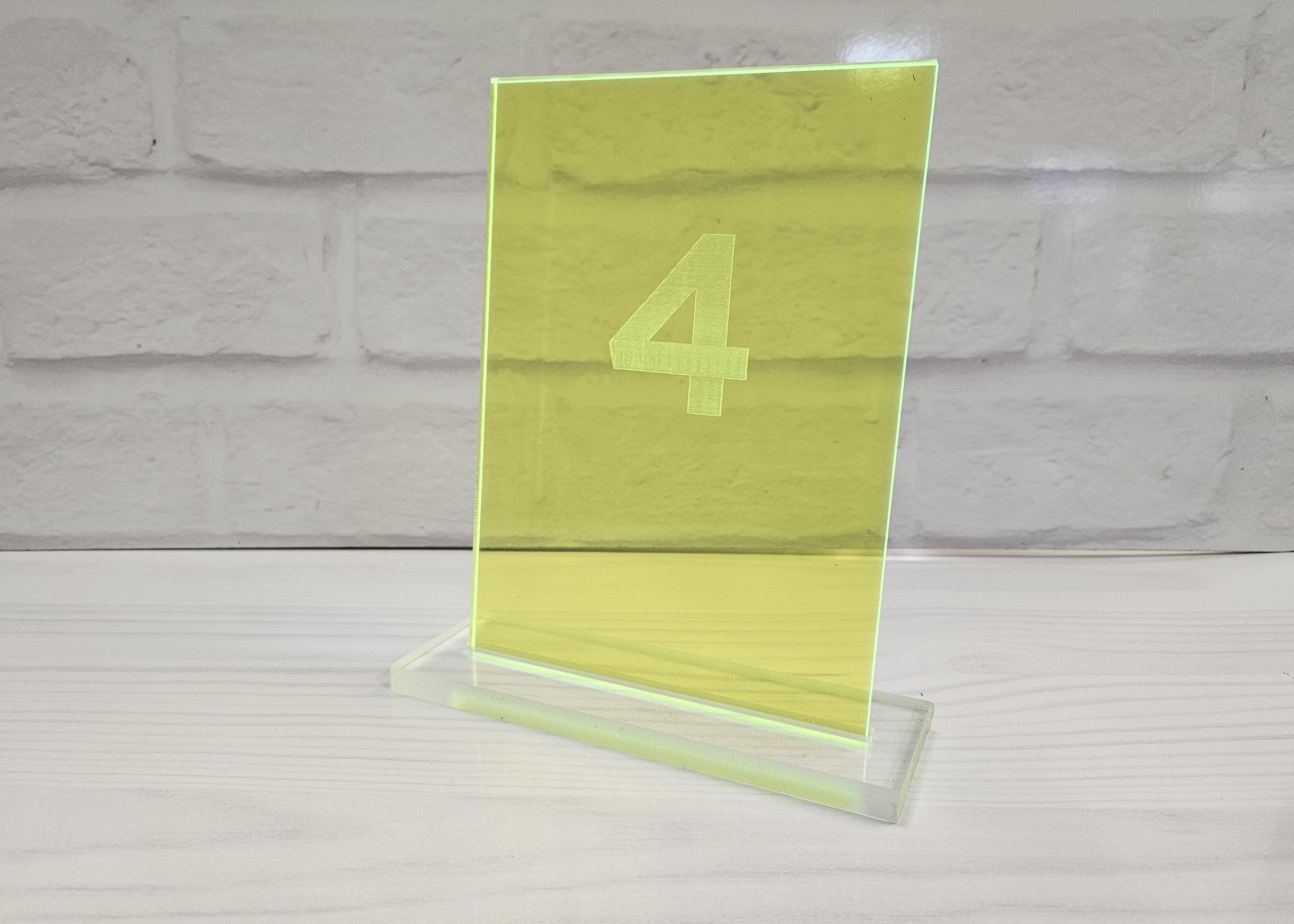 Fluorescent Table Numbers, Acrylic Table Numbers, Neon Table Numbers ...