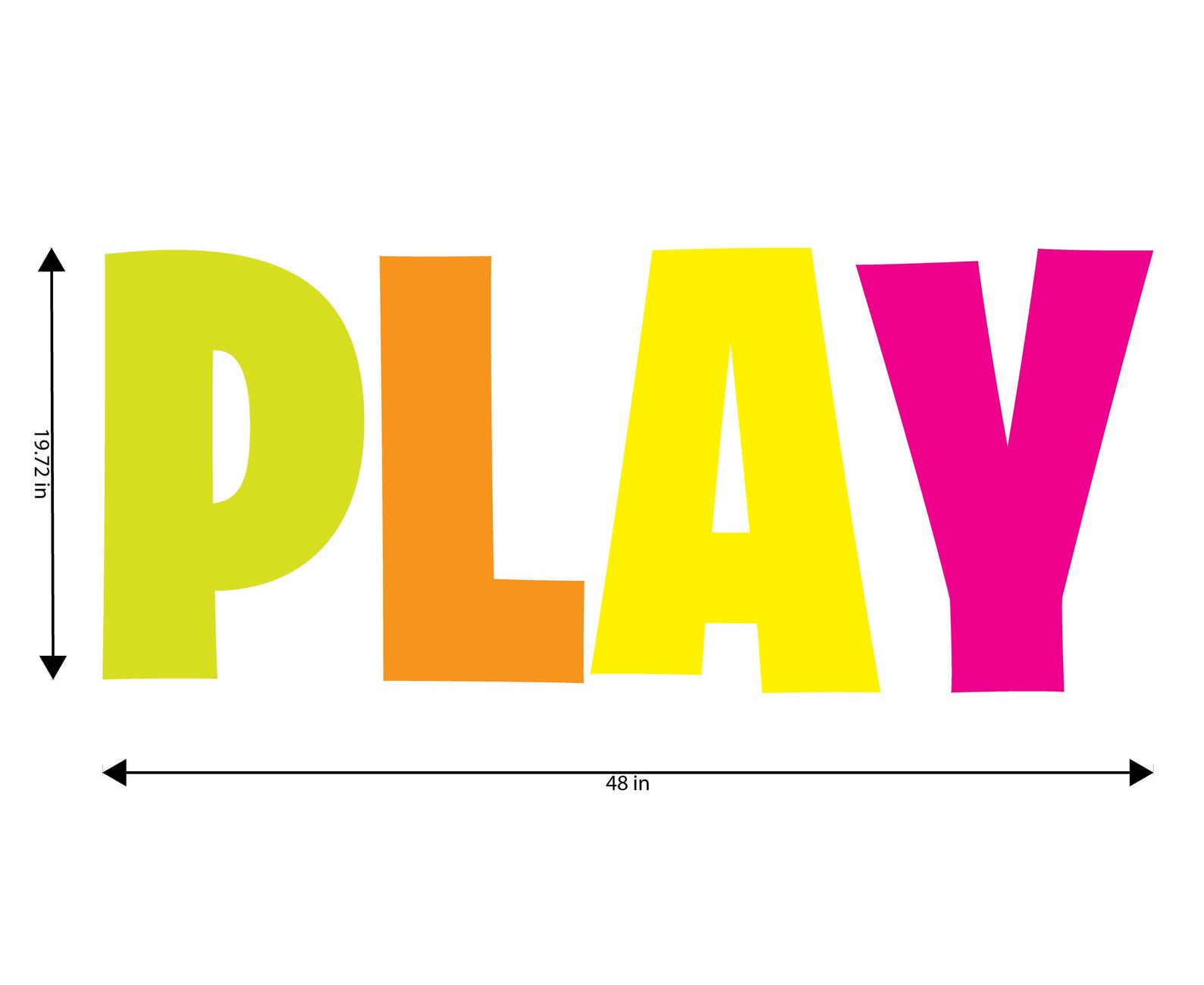 Fluorescent Acrylic PLAY Décor, PLAY Letters, Playroom Décor, Acrylic ...