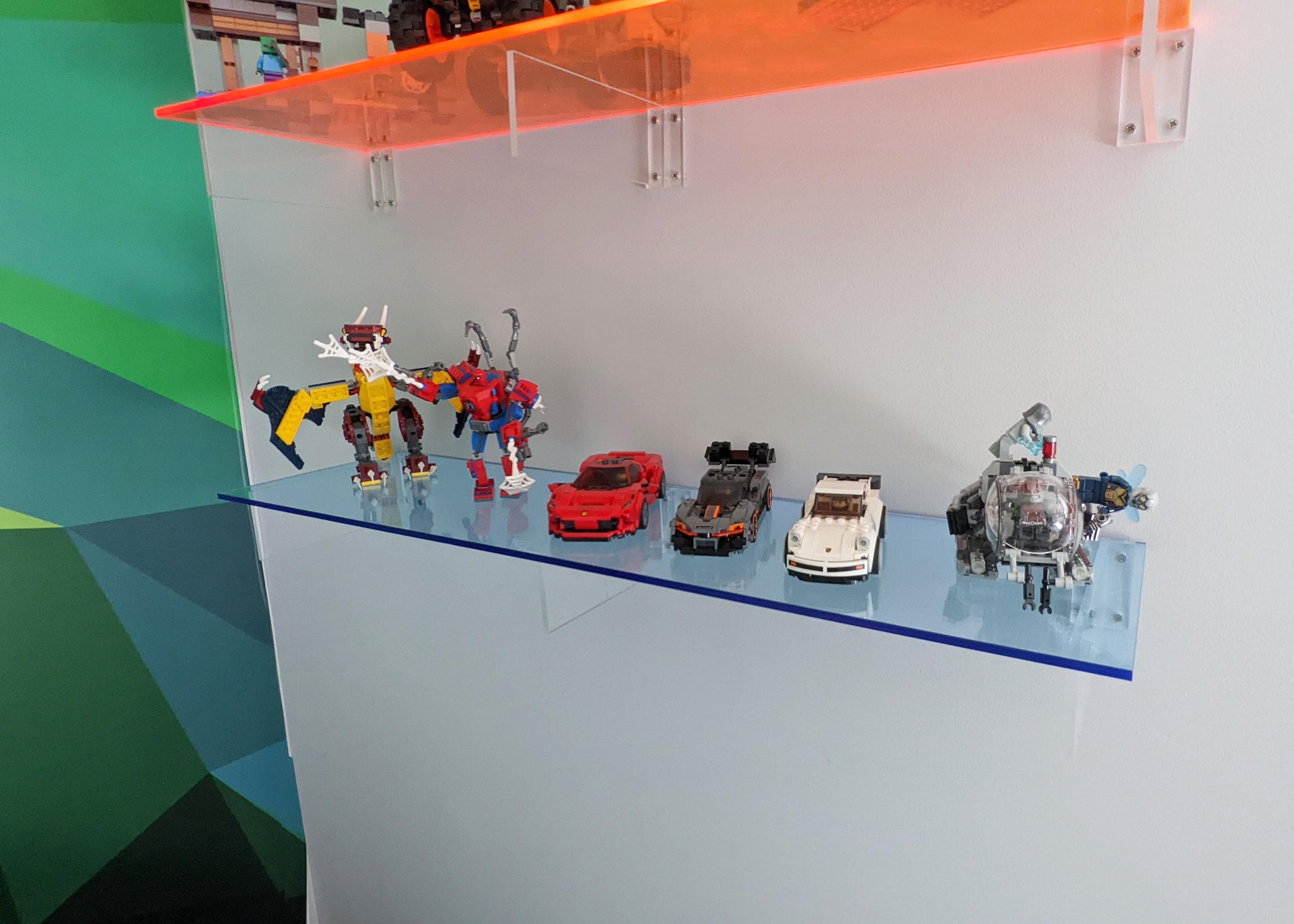 Fluorescent Acrylic Shelf, Single Shelf, Edge Glow Shelf, Lucite ...