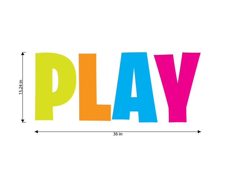 Fluorescent Acrylic PLAY Décor, PLAY Letters, Playroom Décor, Acrylic ...