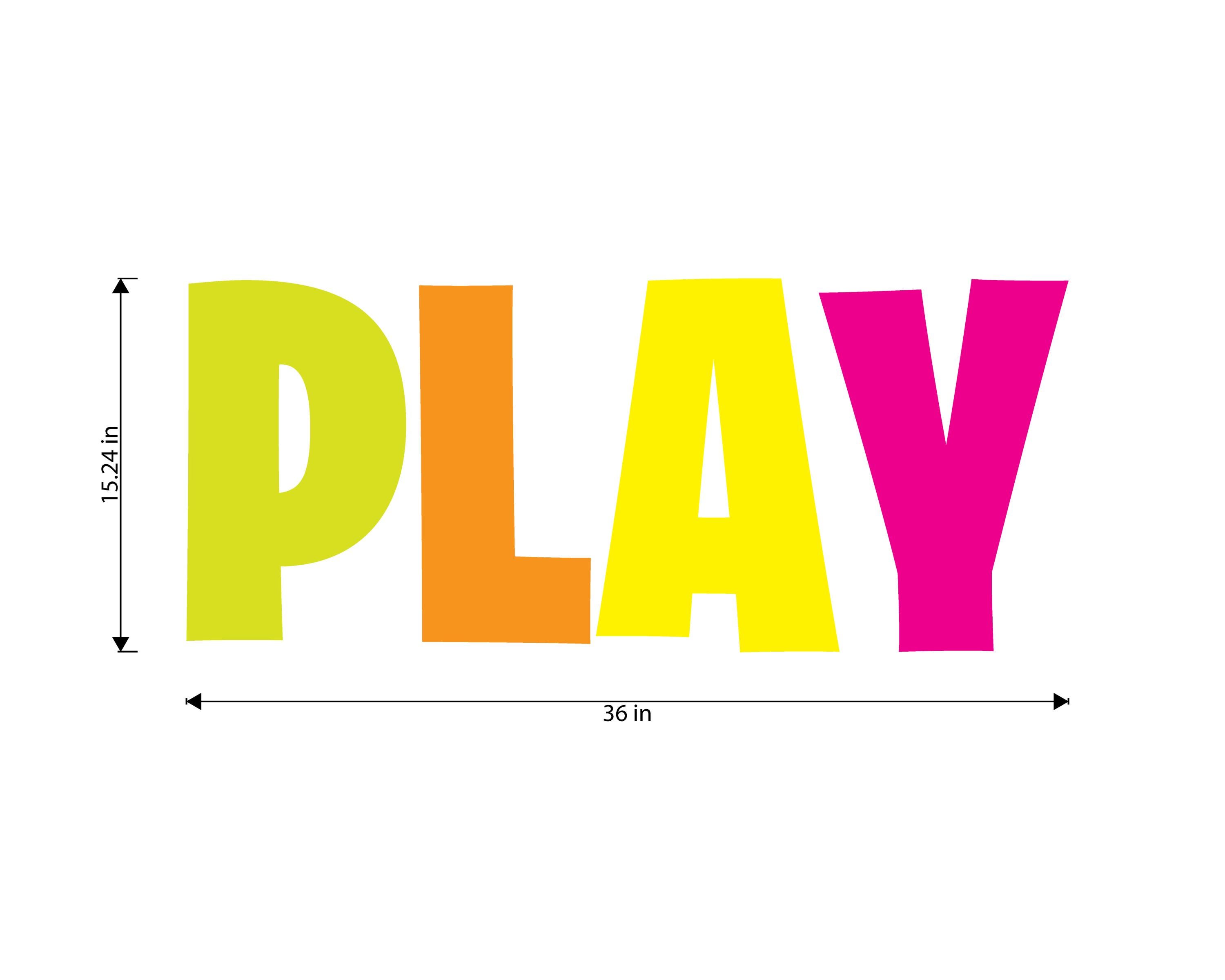 Fluorescent Acrylic PLAY Décor, PLAY Letters, Playroom Décor, Acrylic ...