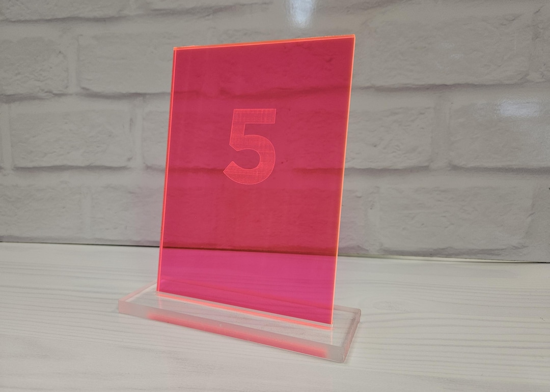 Fluorescent Table Numbers, Acrylic Table Numbers, Neon Table Numbers ...