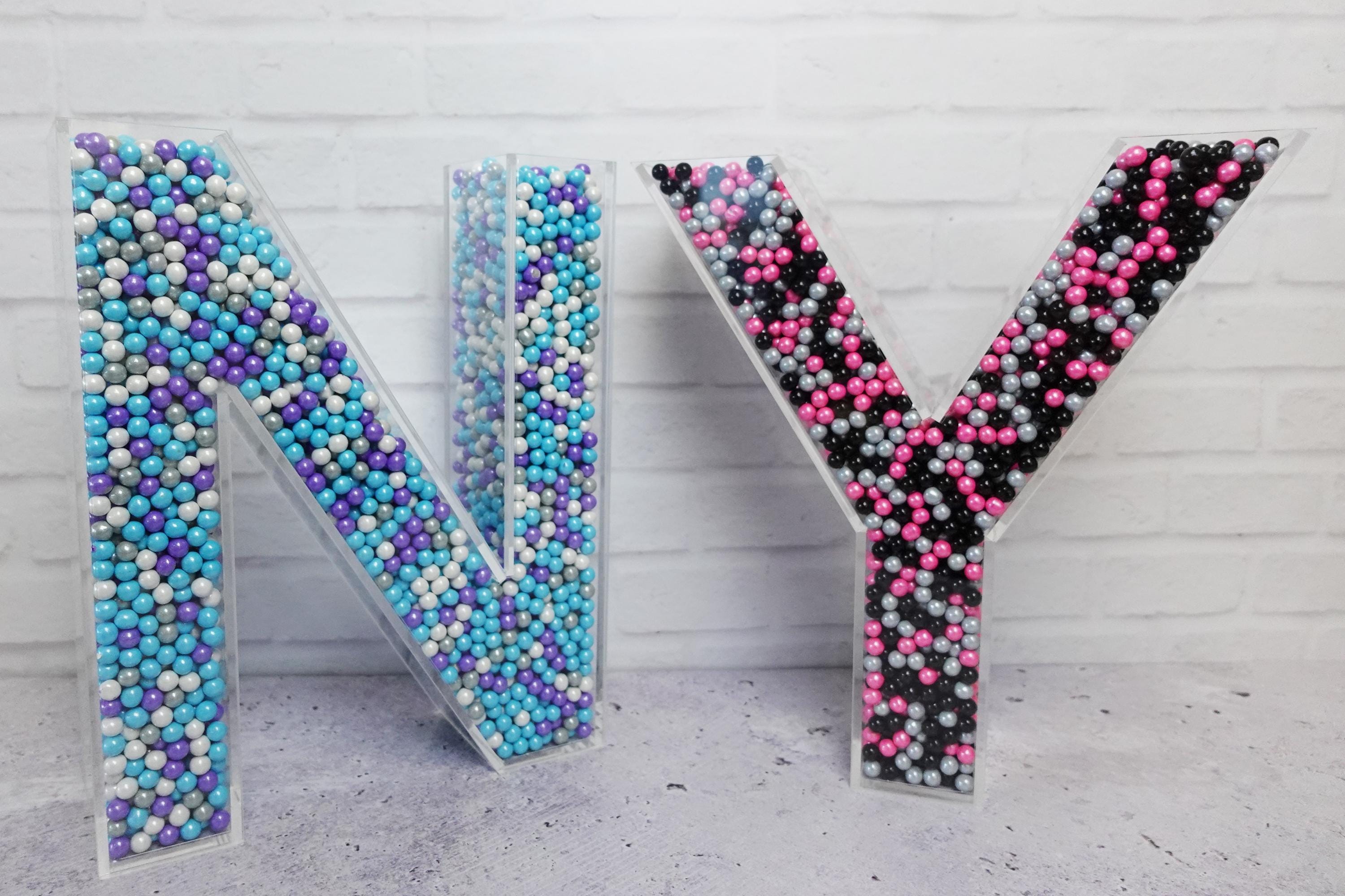 14"h or 18"h Fillable Acrylic Letter, Bar or Bat Mitzvah Letters ...