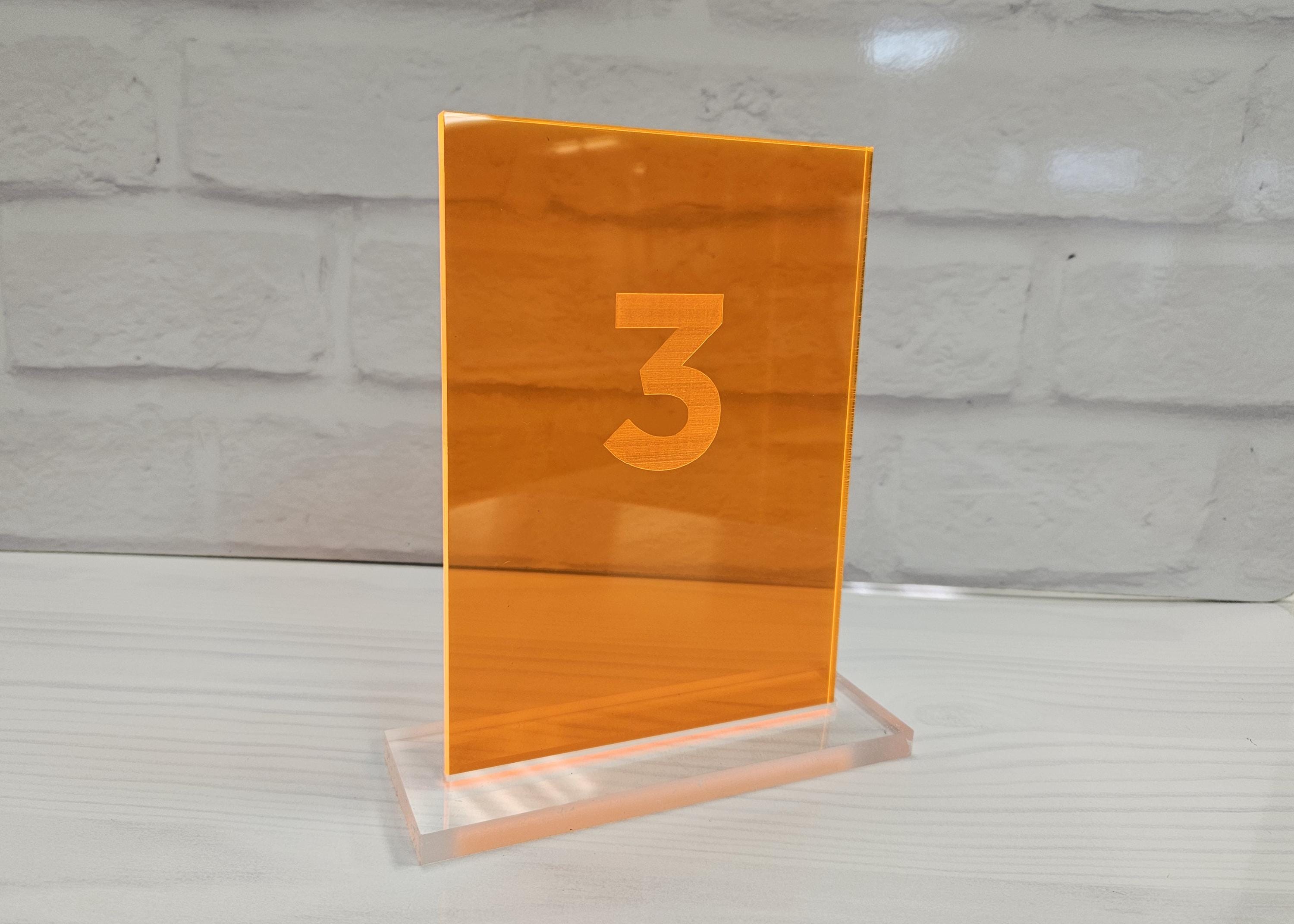 Fluorescent Table Numbers, Acrylic Table Numbers, Neon Table Numbers ...