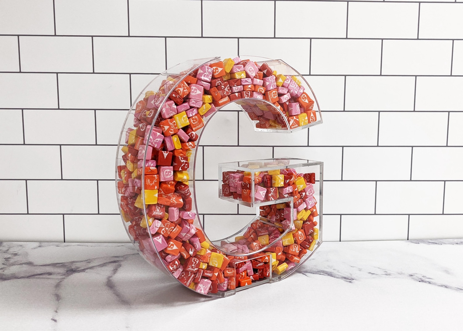 14"h or 18"h Fillable Acrylic Letter Dispenser, Bar or Bat Mitzvah ...