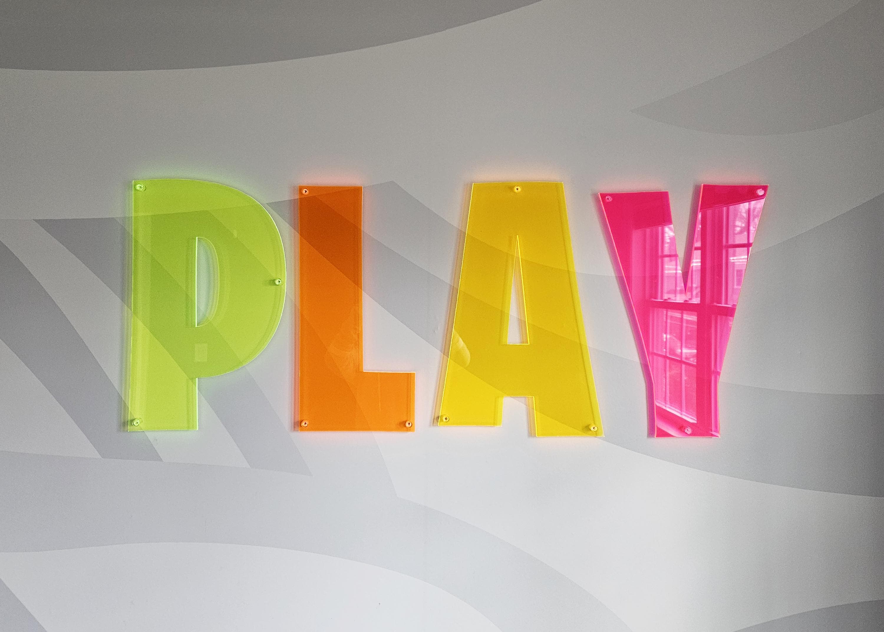 Fluorescent Acrylic PLAY Décor, PLAY Letters, Playroom Décor, Acrylic ...