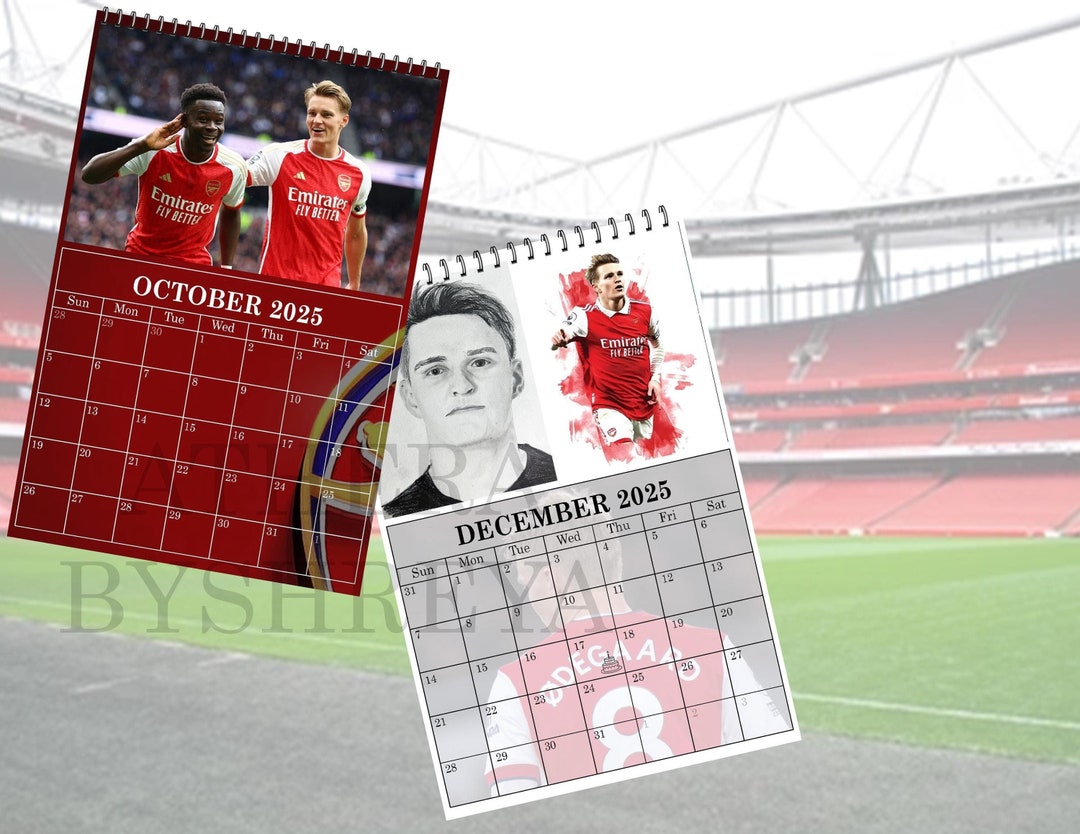 Football Club Calendar 2025 Customized Soccer Schedule - Etsy