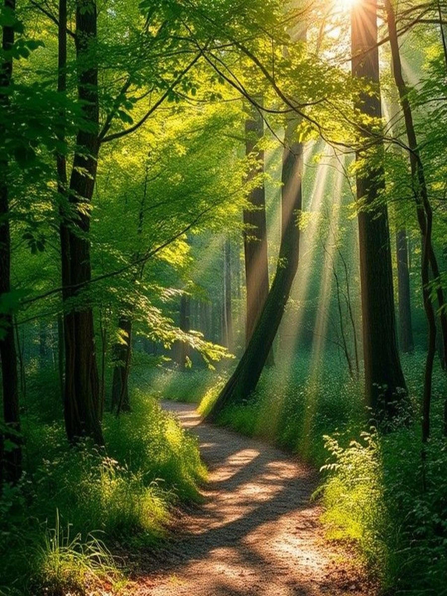 Green Forest Landscape Printable Photo Nature Wall Art Digital Print ...