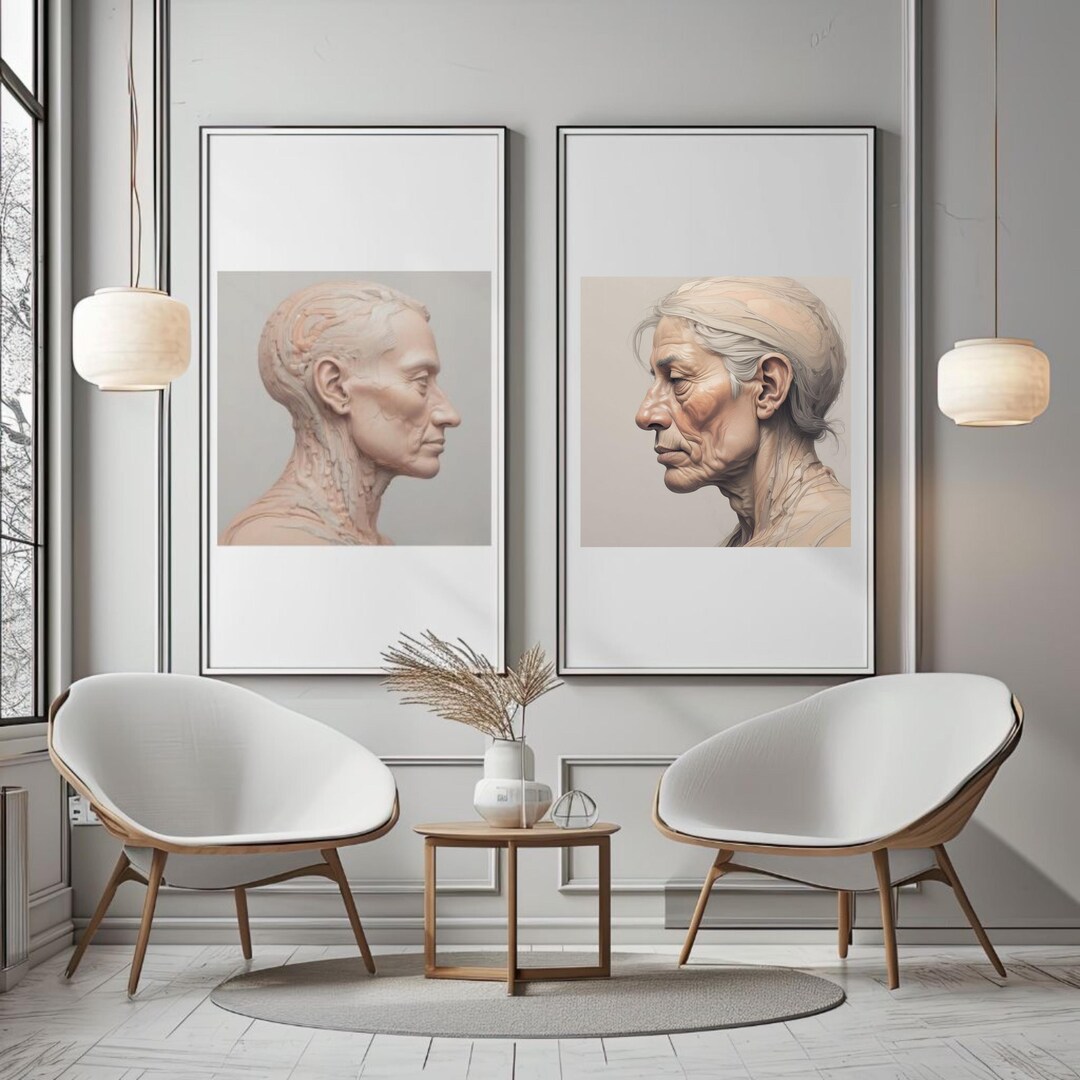 Faces in Profile Printable Photo Digital Print Wall Art Home Decor - Etsy