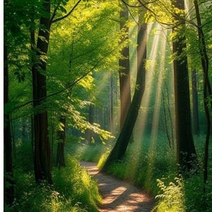 Green Forest Landscape Printable Photo Nature Wall Art Digital Print ...