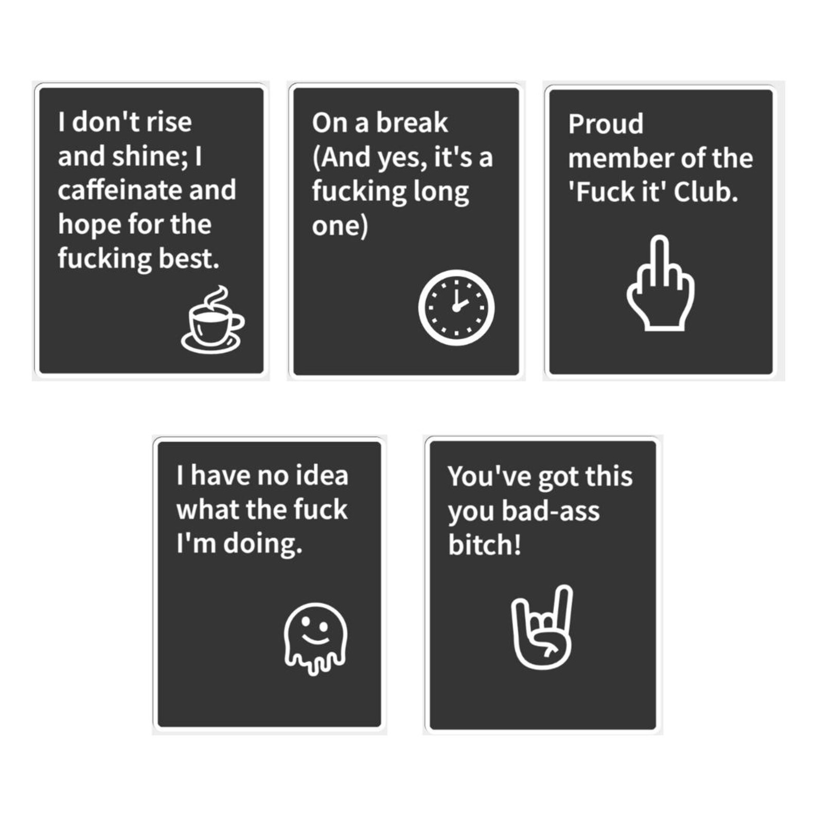 Dark Humor Desk Signs - Interchangeable Funny & Offensive Desk Decor ...