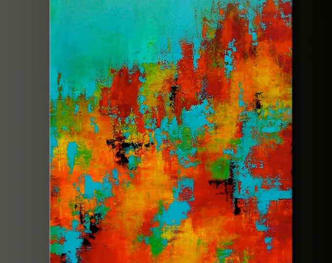 Carousel 8 24 X 36 Abstract Acrylic Painting Highly Textured - Etsy