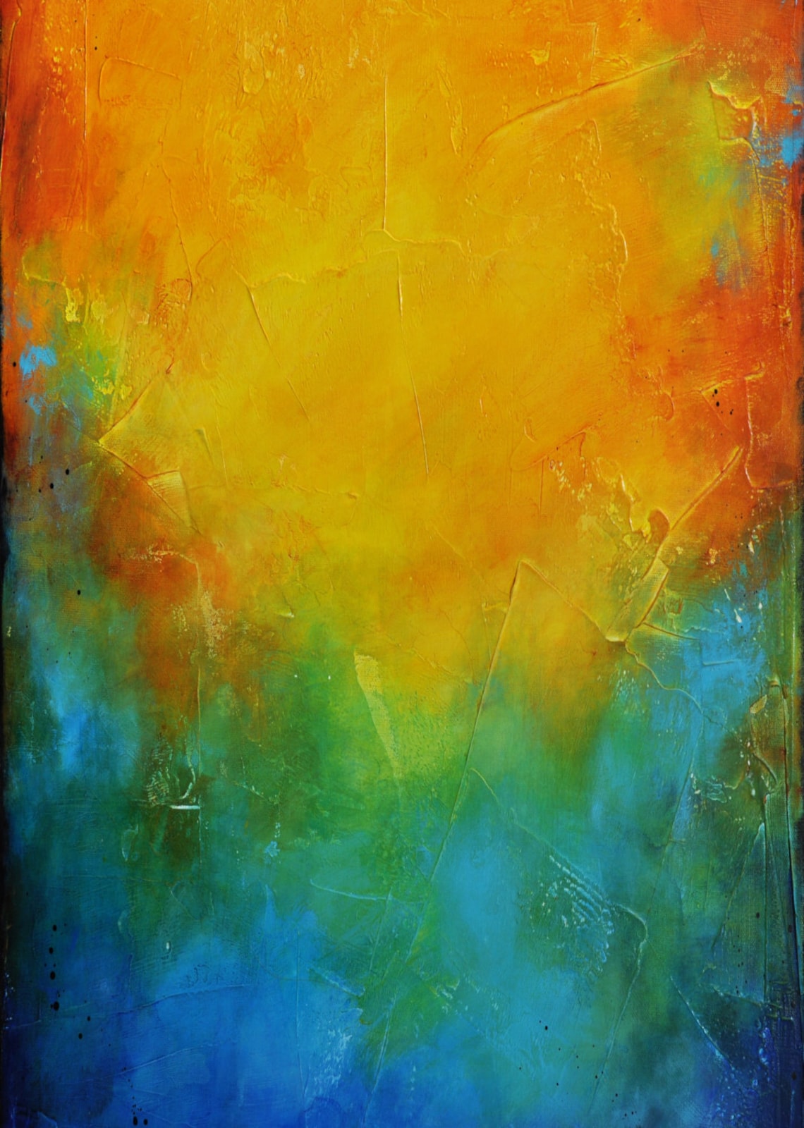Color Splash 2 - 30 X 24 - Abstract Acrylic Painting on Canvas- Fine ...