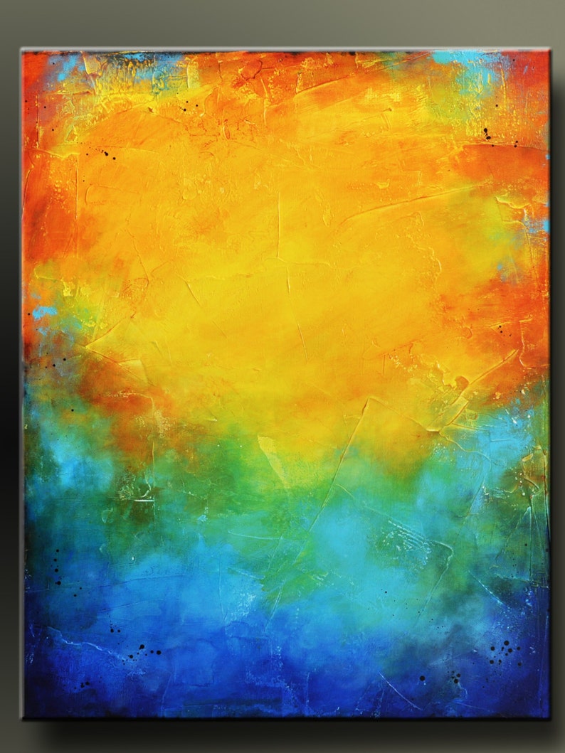 Color Splash 2 - 30 X 24 - Abstract Acrylic Painting on Canvas- Fine ...