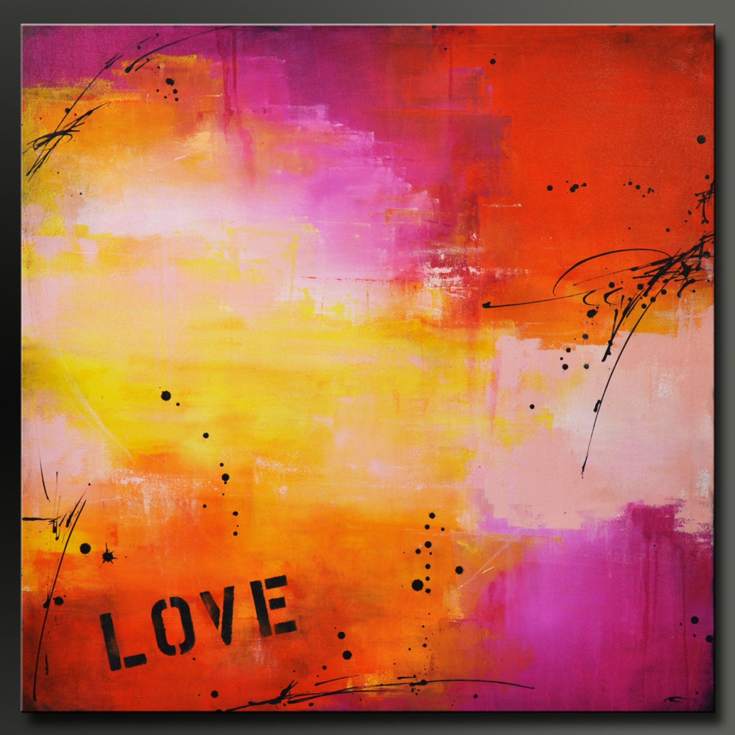 Abstract Love Acrylic Painting