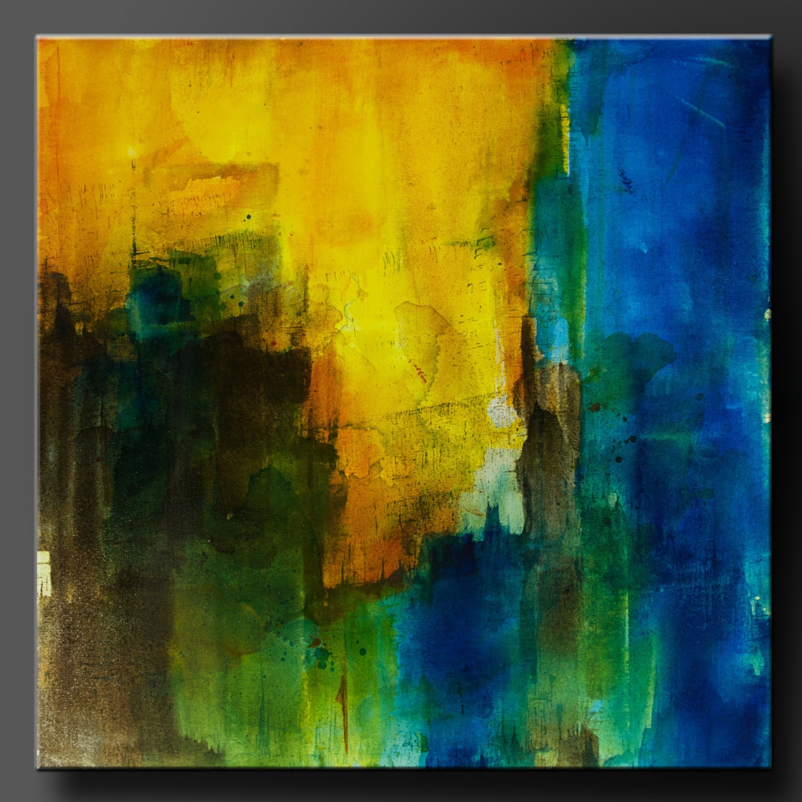 Threshold - 24 X 24 - Abstract Acrylic Painting - Contemporary Wall Art ...