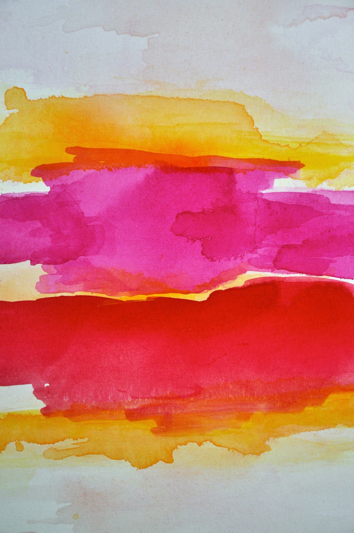 Radiant Beginnings 24 X 24 Abstract Acrylic Painting Contemporary Wall ...