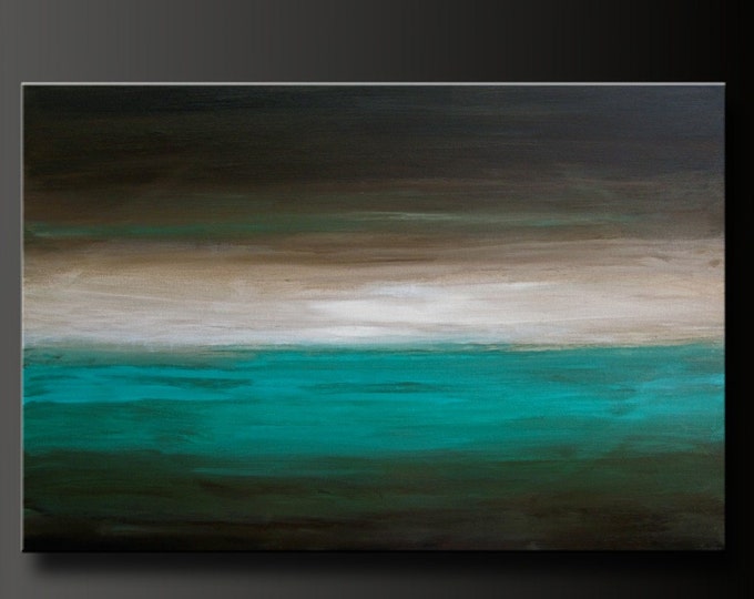 Storm at Sea 2 36 X 24 Acrylic Abstract Painting - Etsy