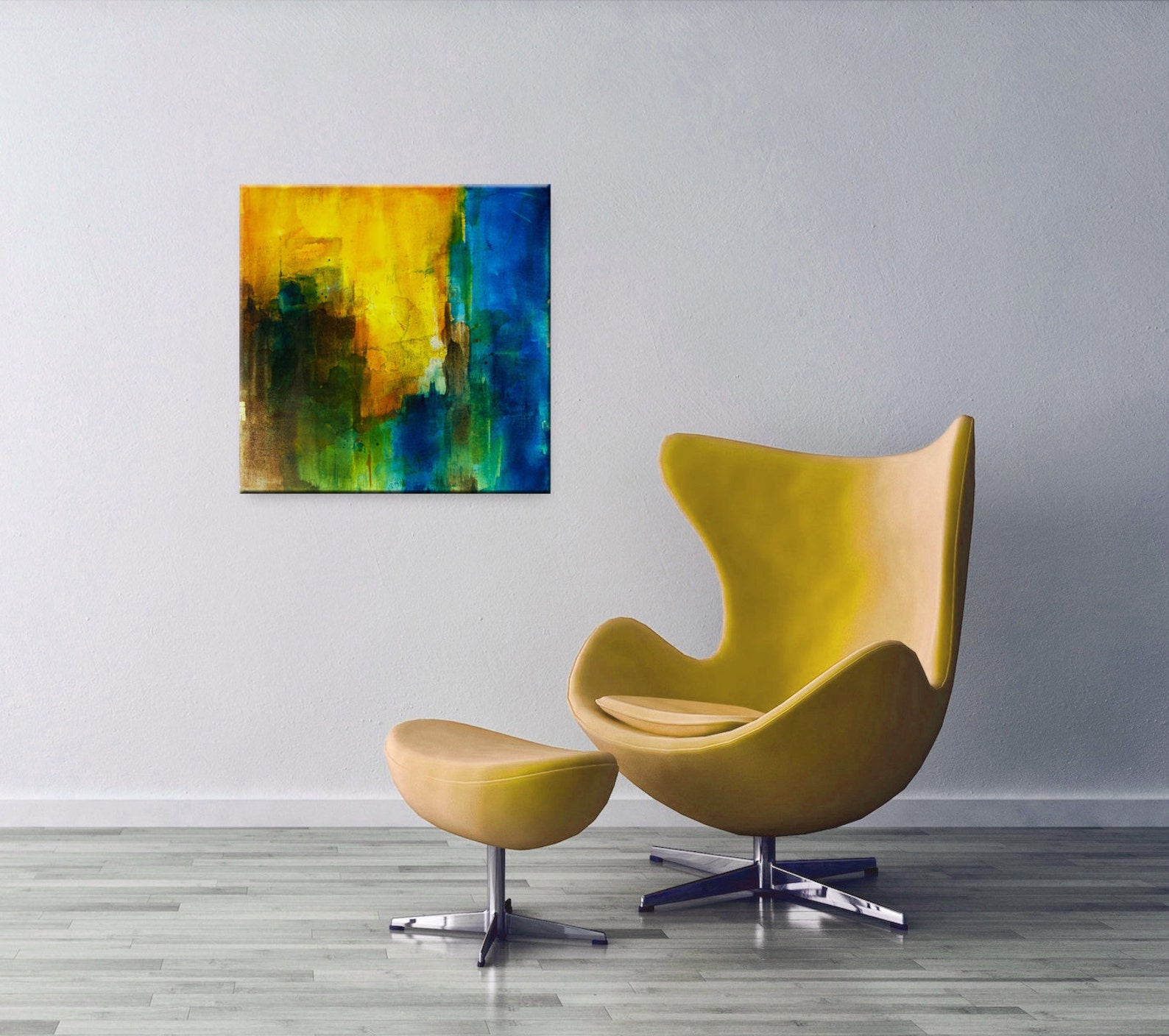 Threshold 24 X 24 Abstract Acrylic Painting Contemporary - Etsy