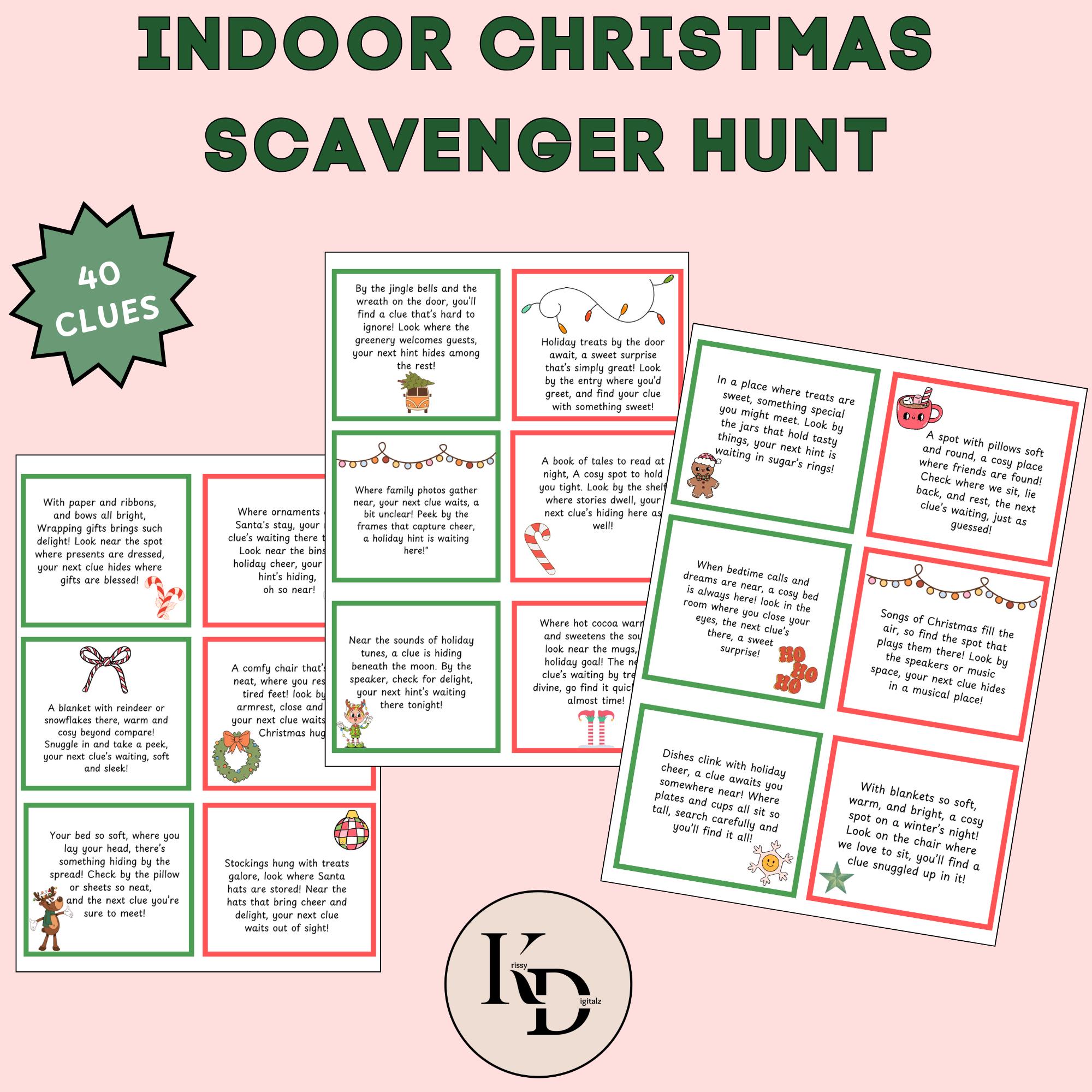 Christmas Scavenger Hunt for Kids, Christmas Activities for Teens ...