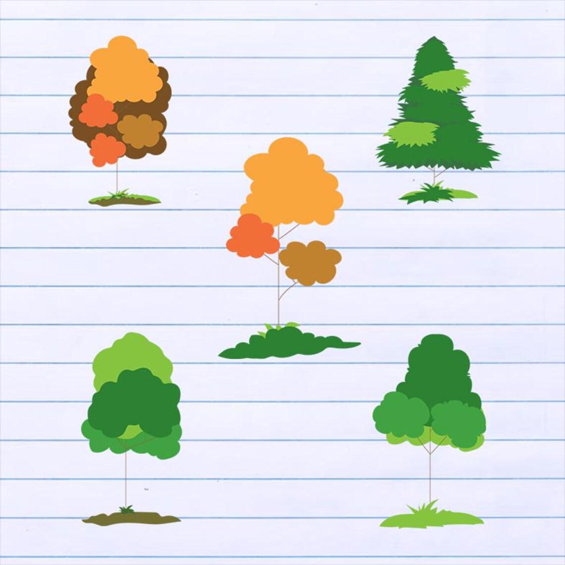 Tree Cartoon Drawing SVG, Caricature Tree Illustration, Fun Tree ...