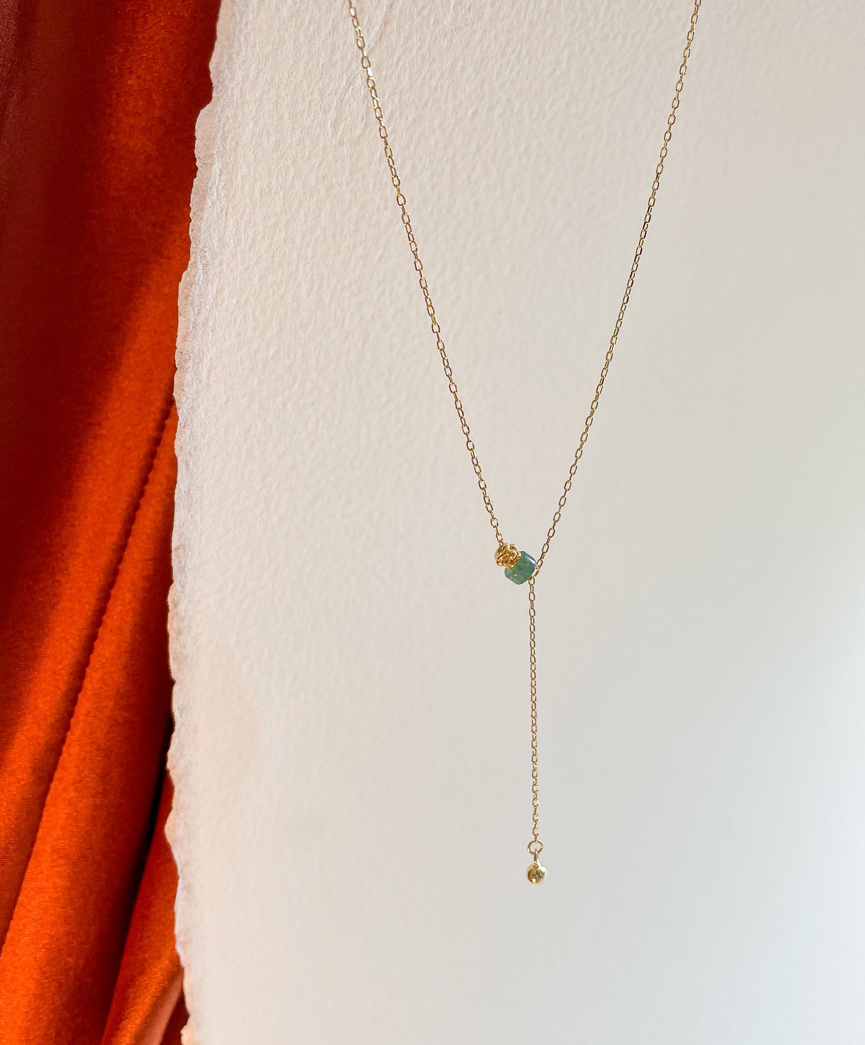 Dainty Gemstone and Filigree Gold Vermeil Lariat Necklace - Etsy