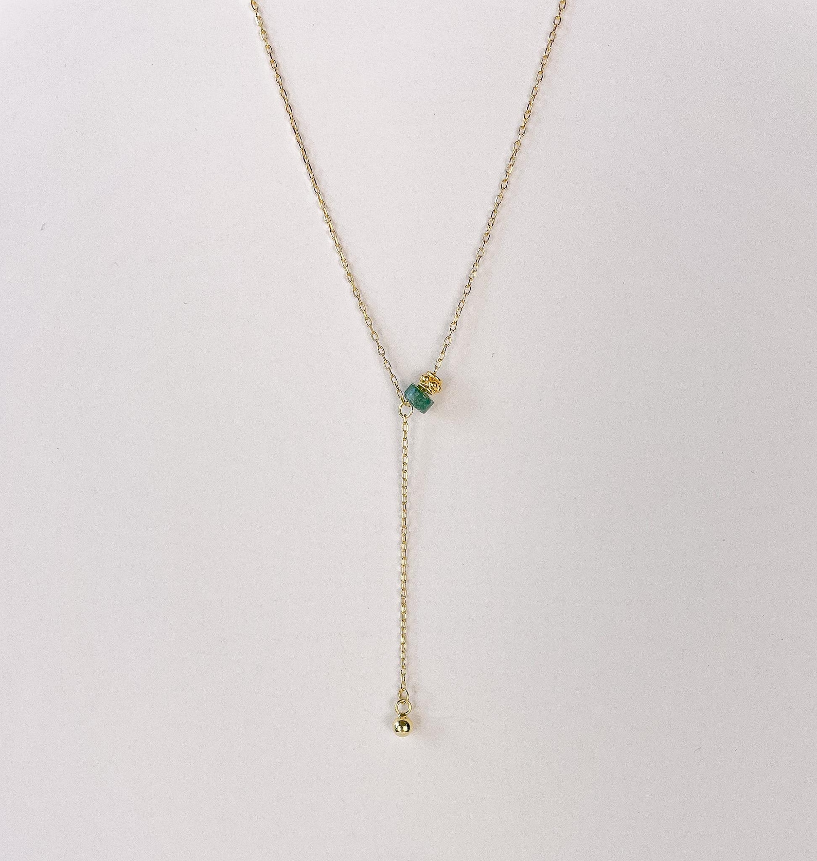 Dainty Gemstone and Filigree Gold Vermeil Lariat Necklace - Etsy