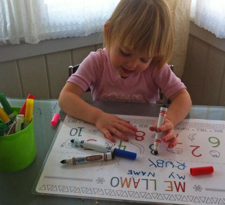 Kids Spanish Number and Color Chart Placemat - Etsy