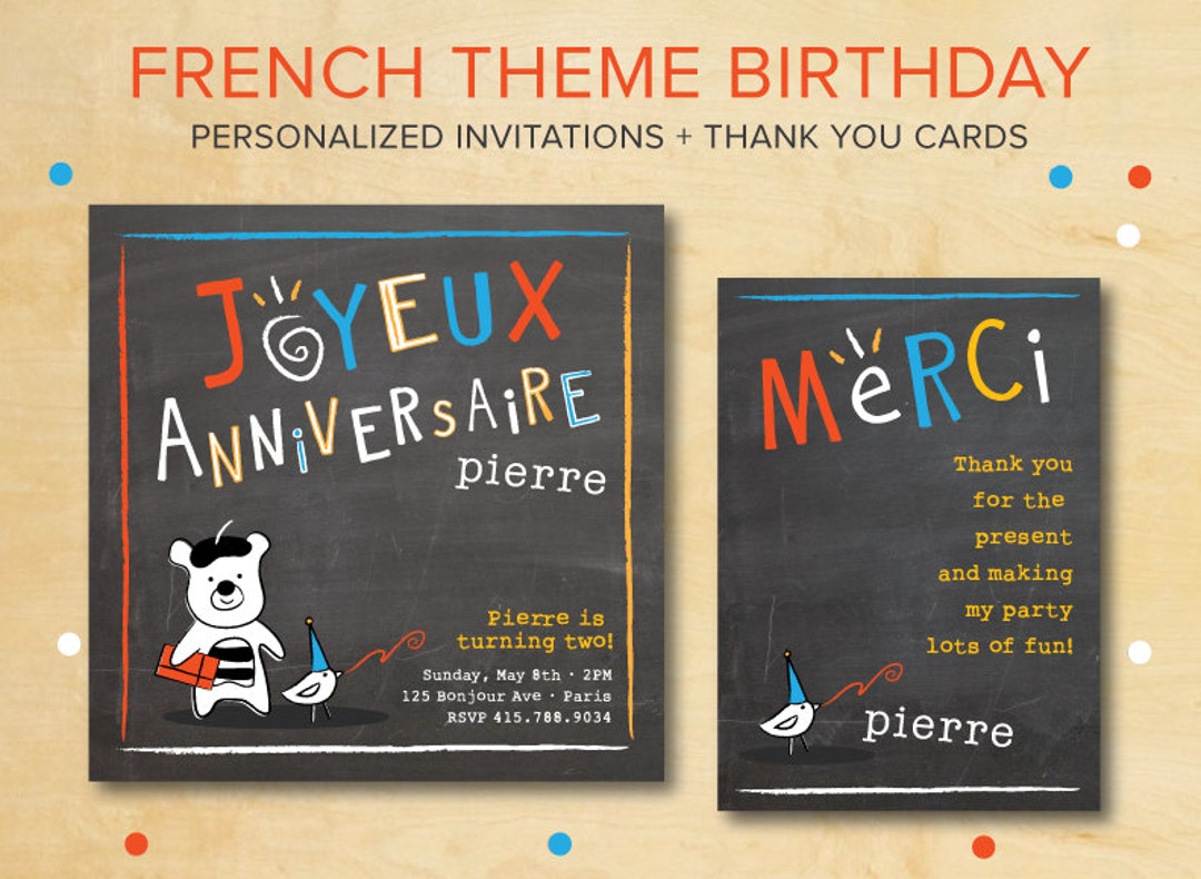 kids-personalized-french-birthday-invites-and-thank-you-cards-etsy