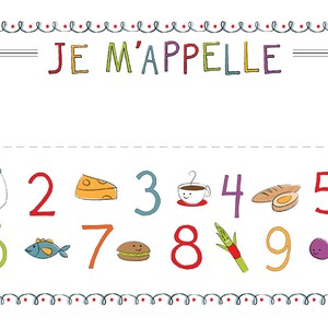 Kids French Number and Food Chart Placemat - Etsy