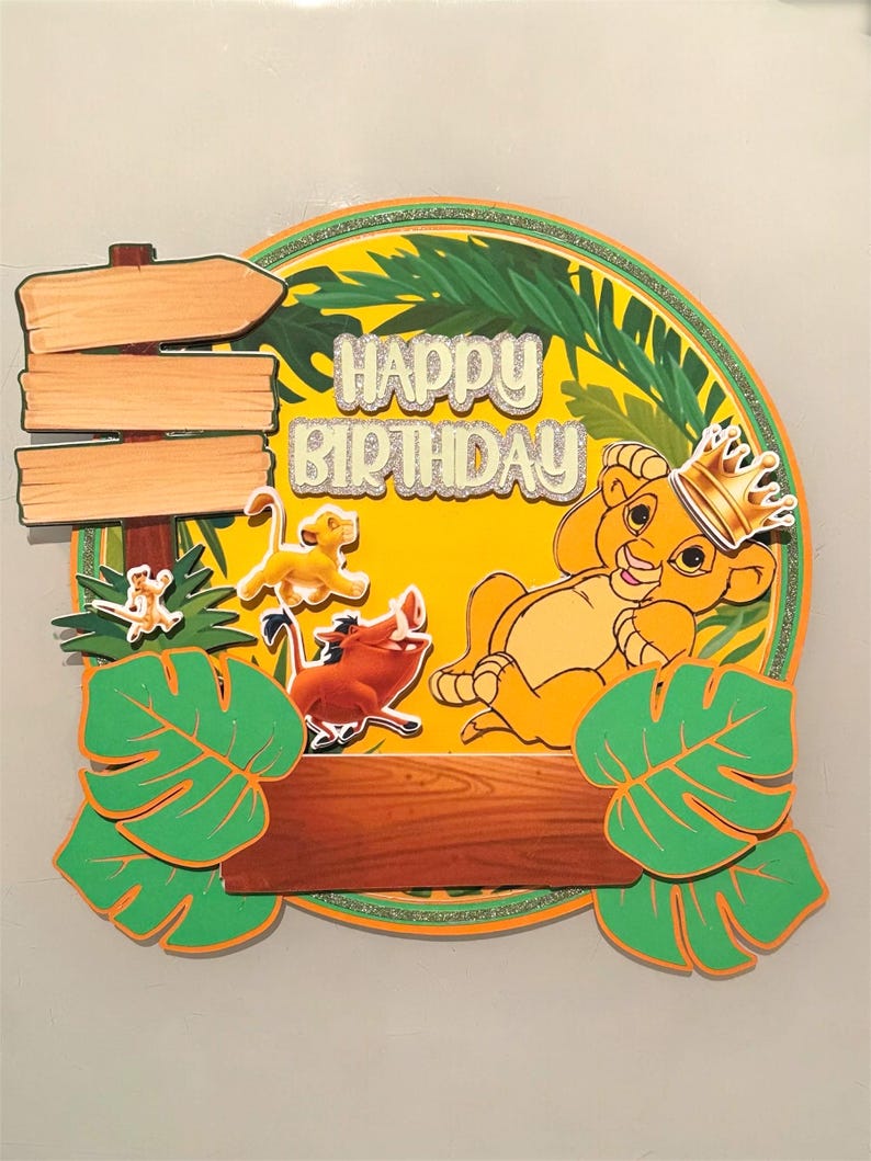 Lion King Cake Topper | Simba Personalised Topper | Mufasa Cake ...