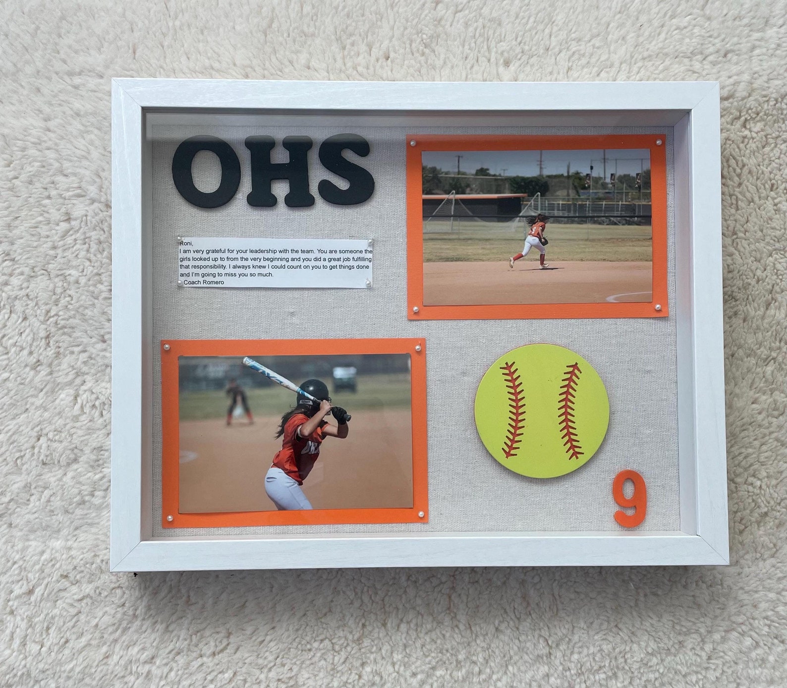 Customized Shadow Box for Athlete, Senior Night Gift, Graduation Gift ...