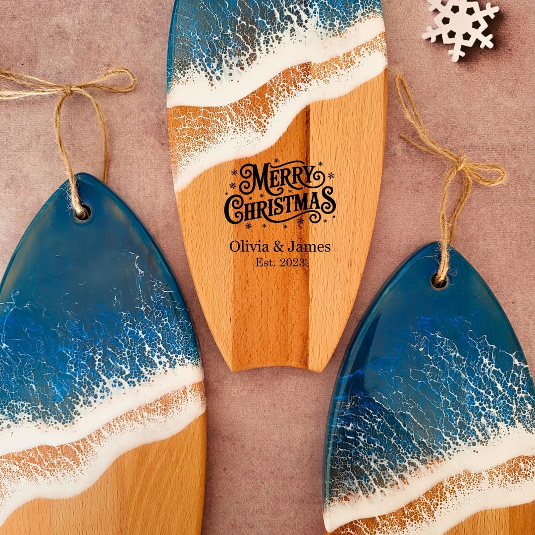 Christmas Table Gifts for Guests, Personalized Ocean Surfboard Gift for ...