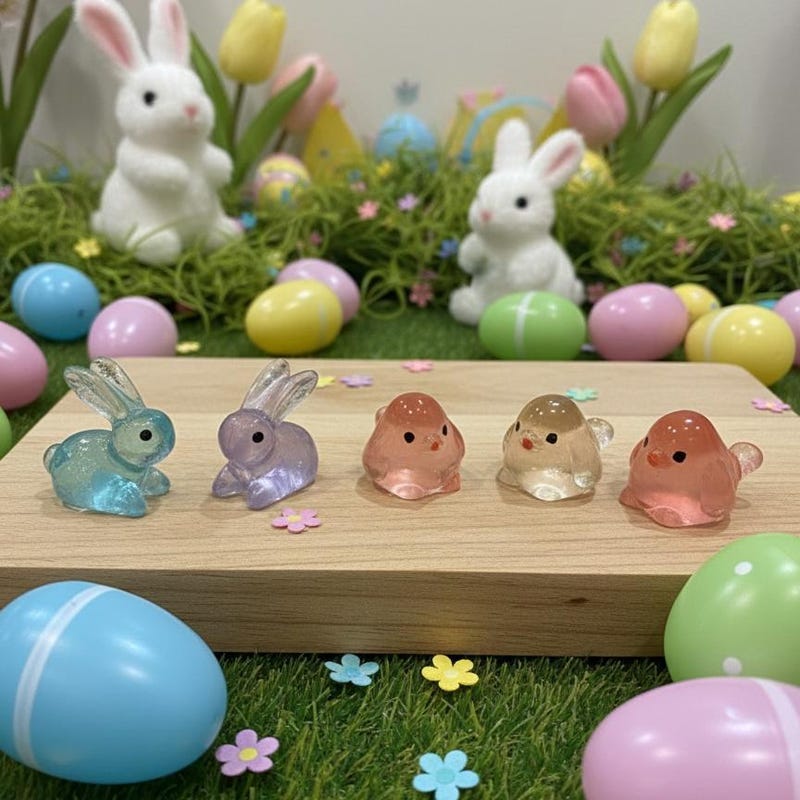 Mini Easter Resin Animals - Etsy