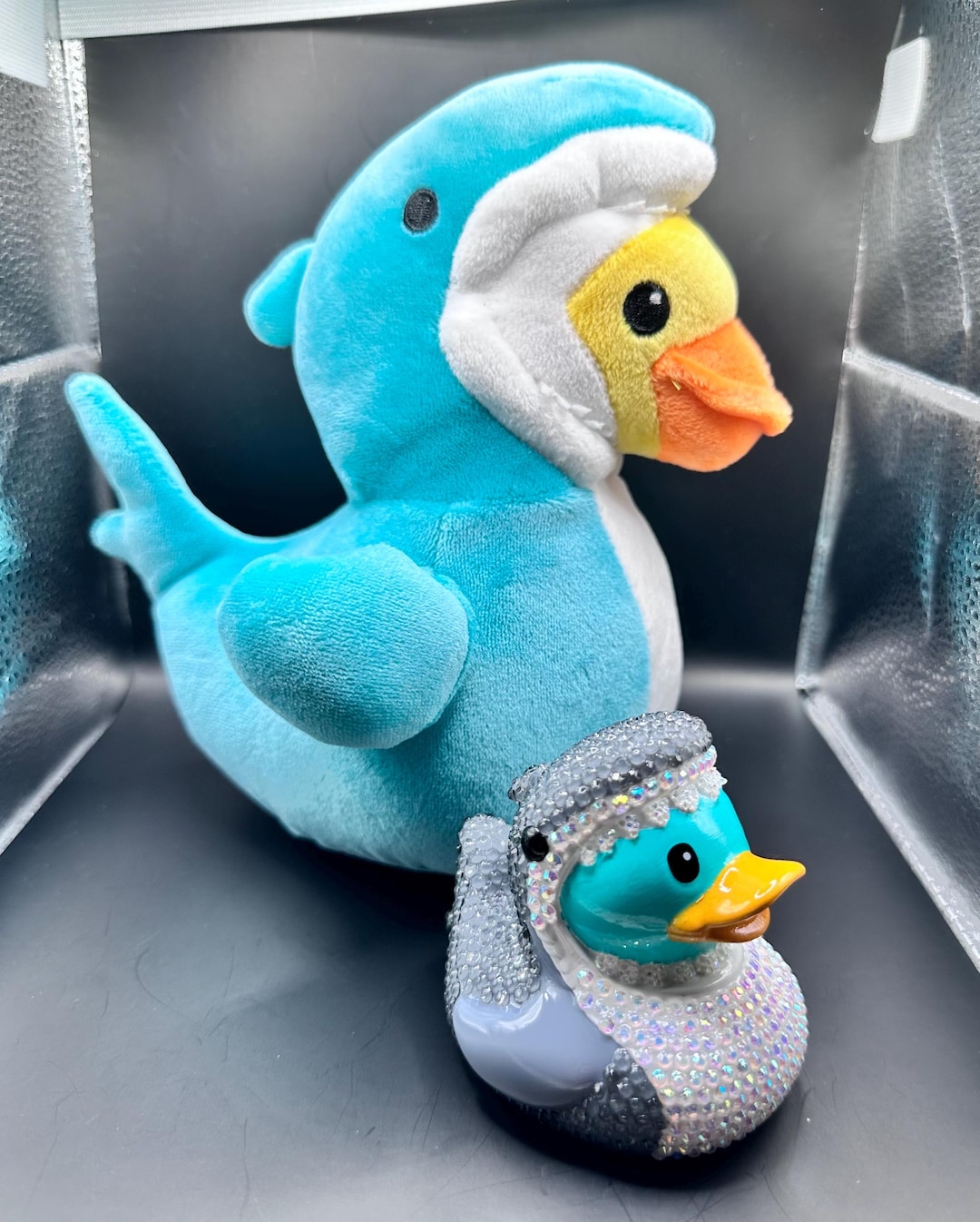 Shark Suit Duckie and Matching Shark Duck Stuffie Set! Look at Those ...