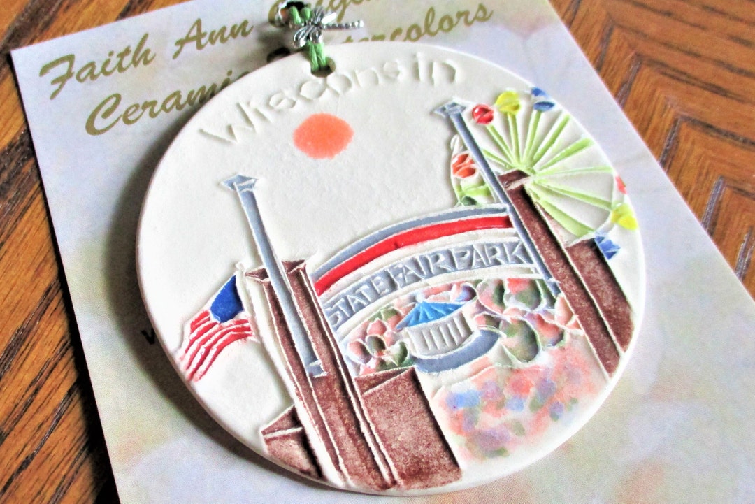 Wisconsin State Fair Ornament. Handmade Ceramic, Thoughtful Gift! Great ...