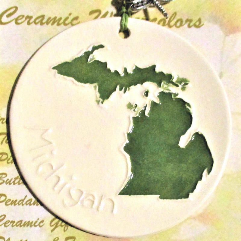 Michigan Ornament - Etsy