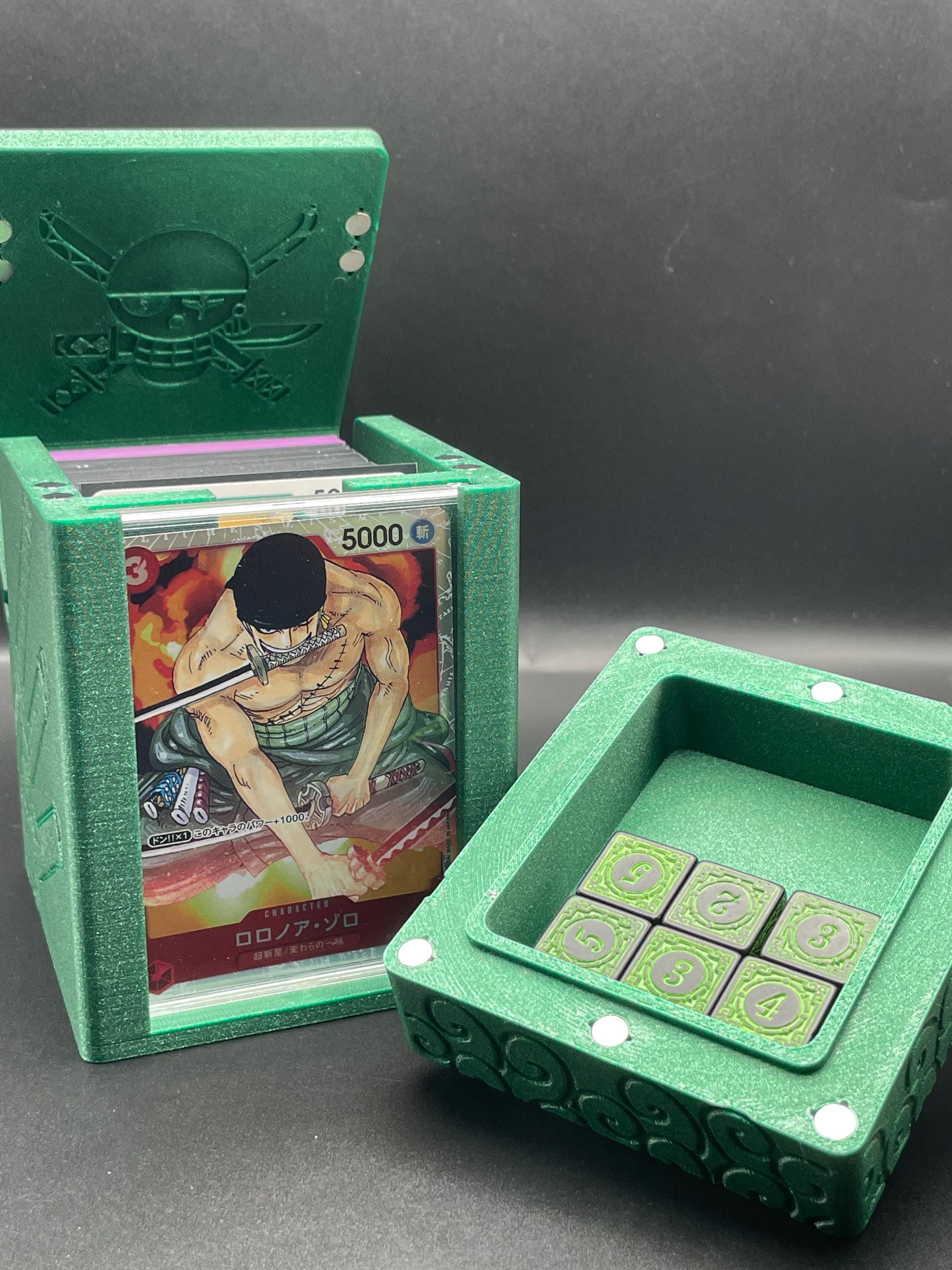 OPTCG Deckbox Roronoa Zoro Leader Inspired 100 Single Sleeved Card Capacity 3D Printed W/ Mini ...