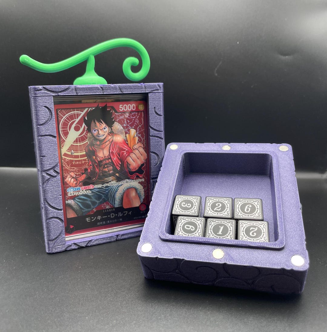 OPTCG Deckbox Gum Gum Fruit Luffy Leader Holder | 3D Printed, Magnetic Stem + Mini Snap | Fits ...