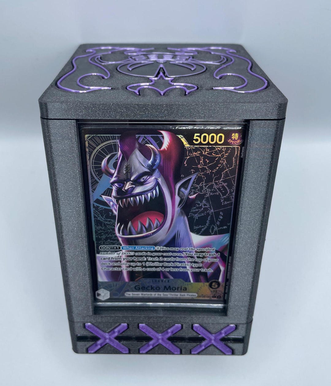 OPTCG Deck Box Gecko Moria Leader Themed Fits Triple Sleeved Cards W ...