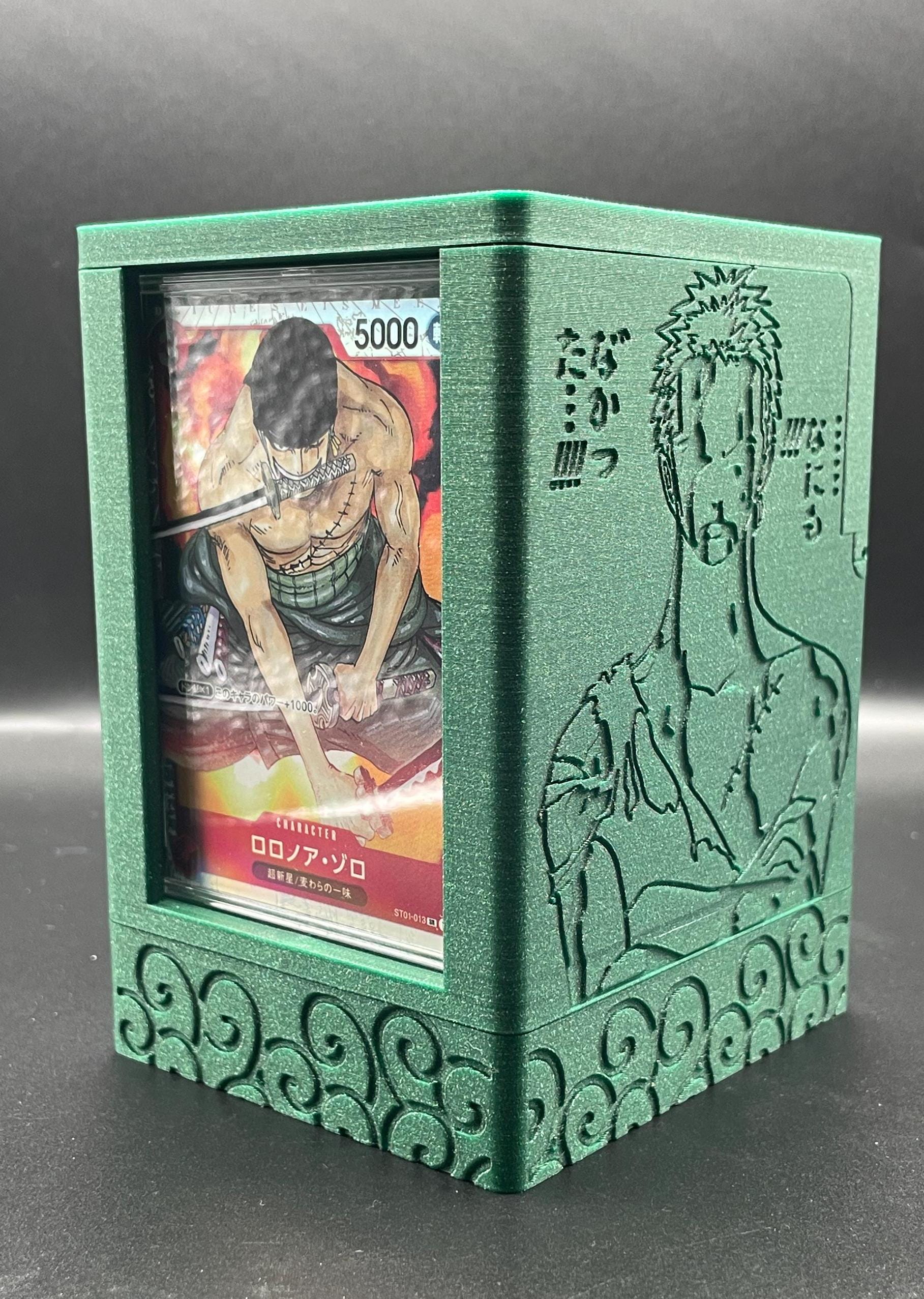 OPTCG Deckbox Roronoa Zoro Leader Inspired 100 Single Sleeved Card Capacity 3D Printed W/ Mini ...