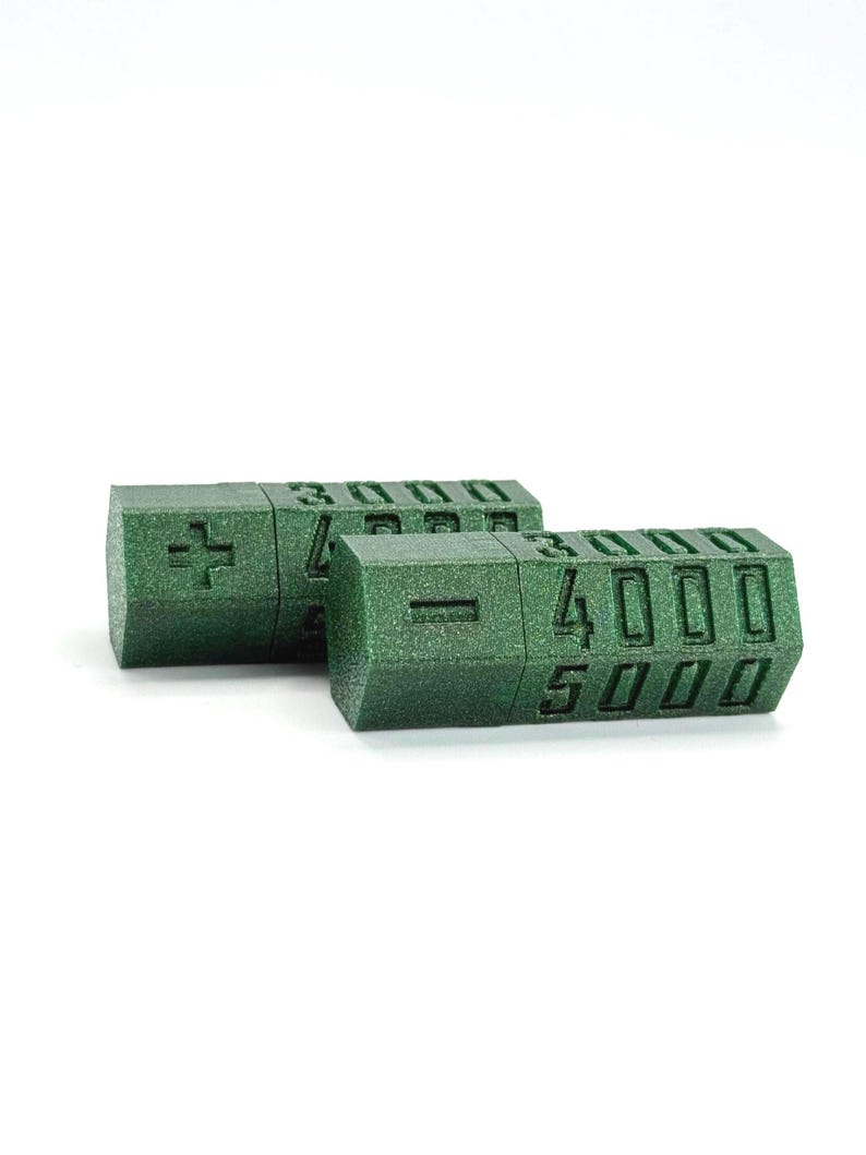 TCG Counters Plus Minus 1000–6000 | 2 Pieces | 3D Printed | Pick Your ...